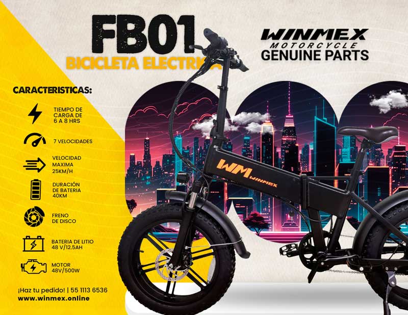 Bicicleta Eléctrica FB01 | Winmex Satelite