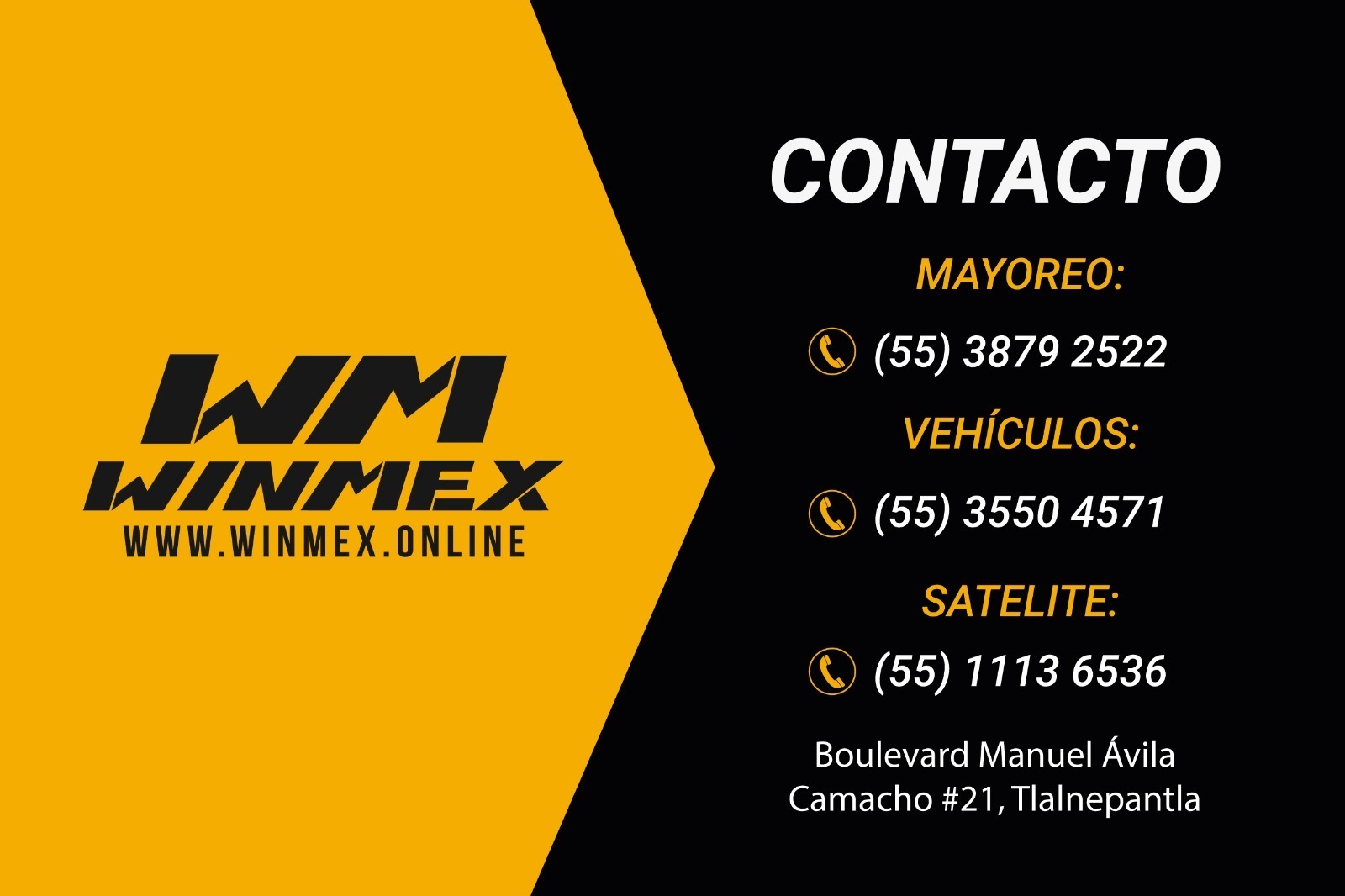WINMEX Contacto | Winmex® Satelite
